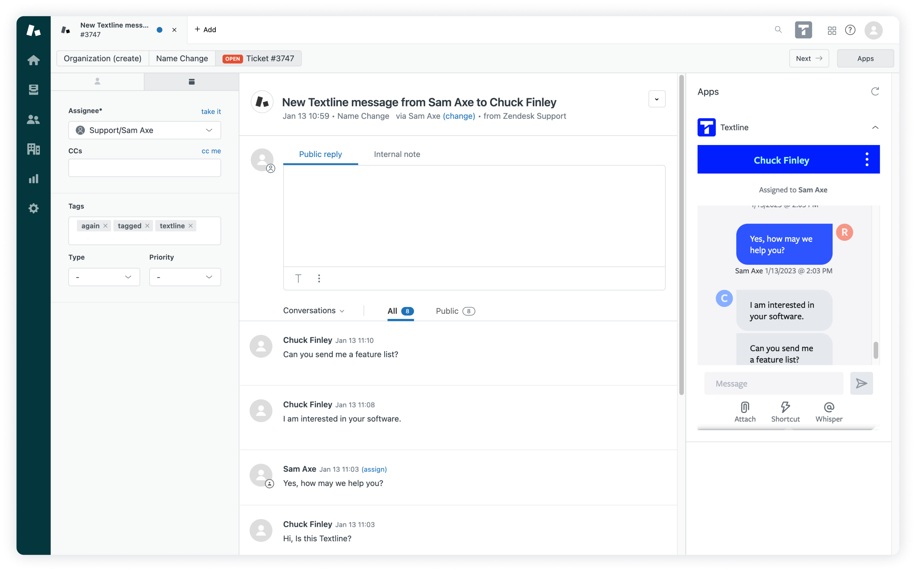 Zendesk Support Integration — Business Text Messaging | Textline